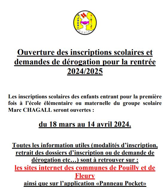 Inscriptions scolaires